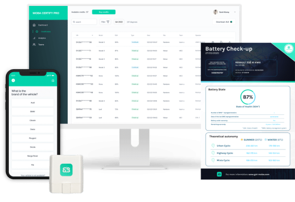 Moba Certify Pro - The simple battery diagnostic tool for electric VOs