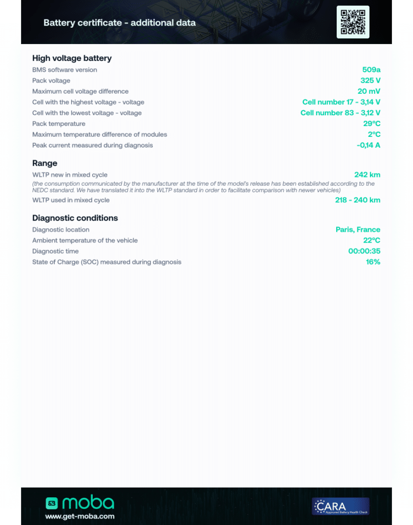 Certify your battery - Moba